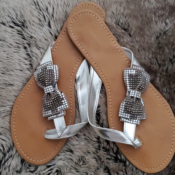Shoes | Rhinestone Bow Sandals | Poshmark